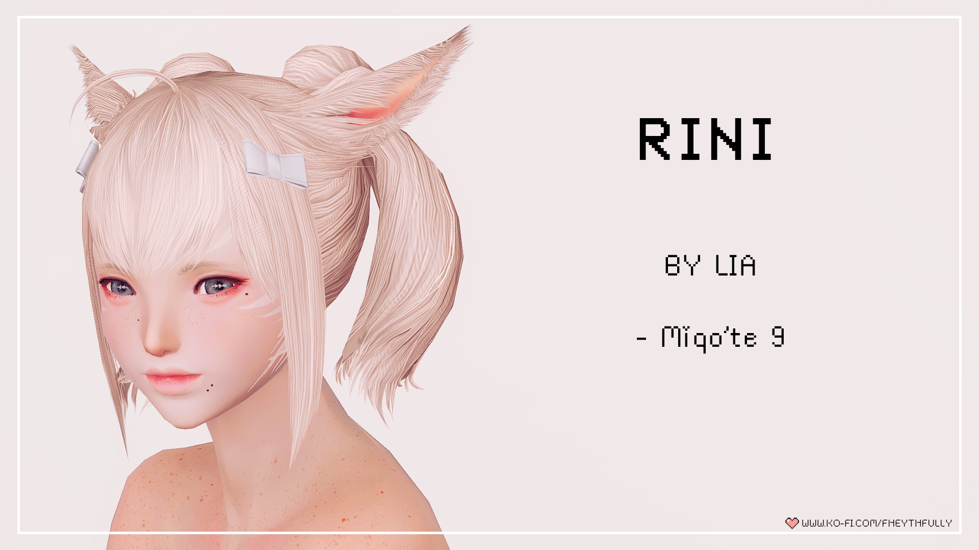 Rini Hairstyle - The Glamour Dresser : Final Fantasy XIV Mods and More