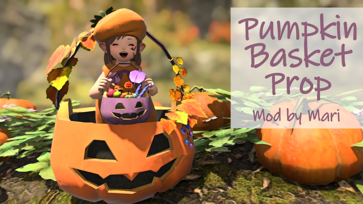Pumpkin Basket Prop - The Glamour Dresser : Final Fantasy XIV Mods and More