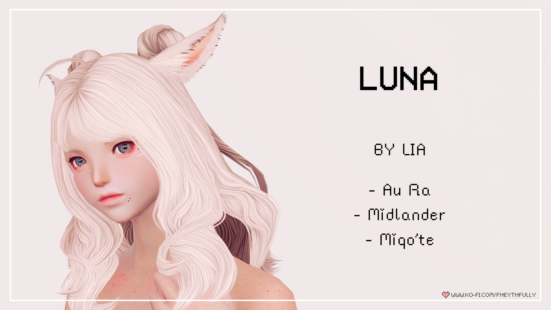 Luna Hairstyle - The Glamour Dresser : Final Fantasy XIV Mods and More