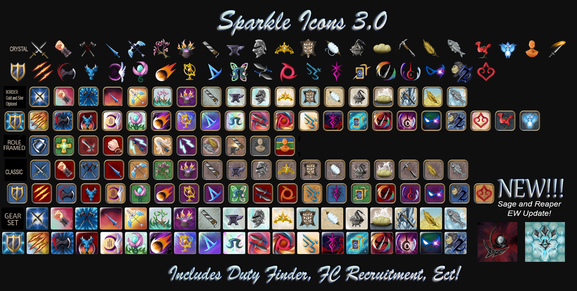 Sparkle Icons 3.0 - The Glamour Dresser : Final Fantasy XIV Mods and More
