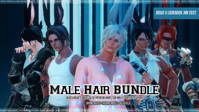 Male Hair BUNdle - The Glamour Dresser : Final Fantasy XIV Mods and More