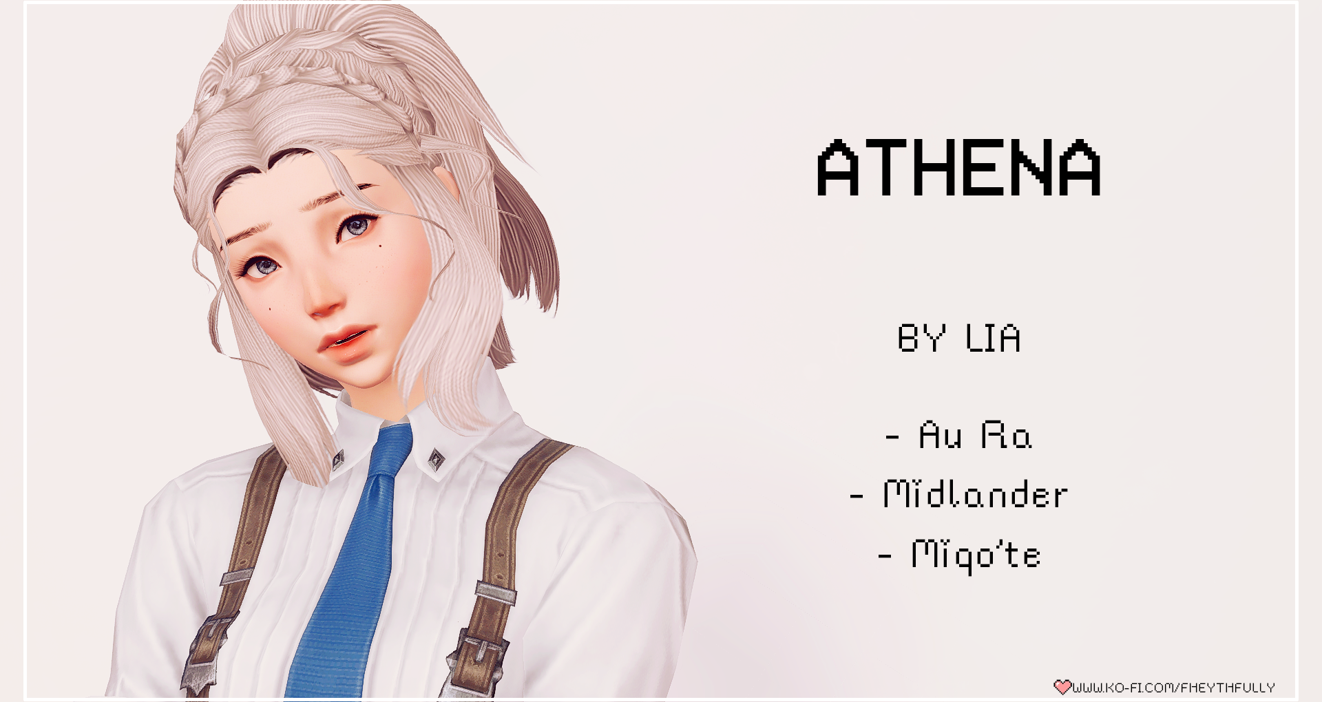 Athena Hairstyle - The Glamour Dresser : Final Fantasy XIV Mods and More