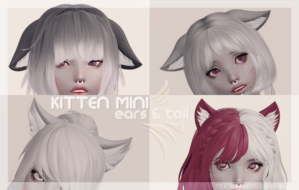 Kitten Mini Ears&Tail! - The Glamour Dresser : Final Fantasy XIV Mods ...