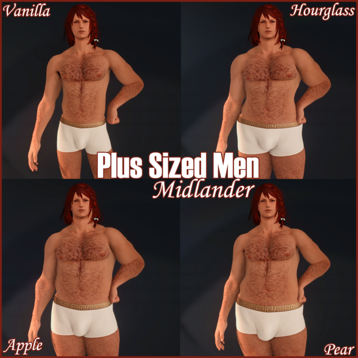 Body Scaling: Plus Sized Men - Midlander - The Glamour Dresser : Final Fantasy XIV Mods and More