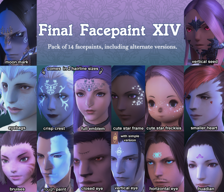Final Facepaint XIV - The Glamour Dresser : Final Fantasy XIV Mods and More