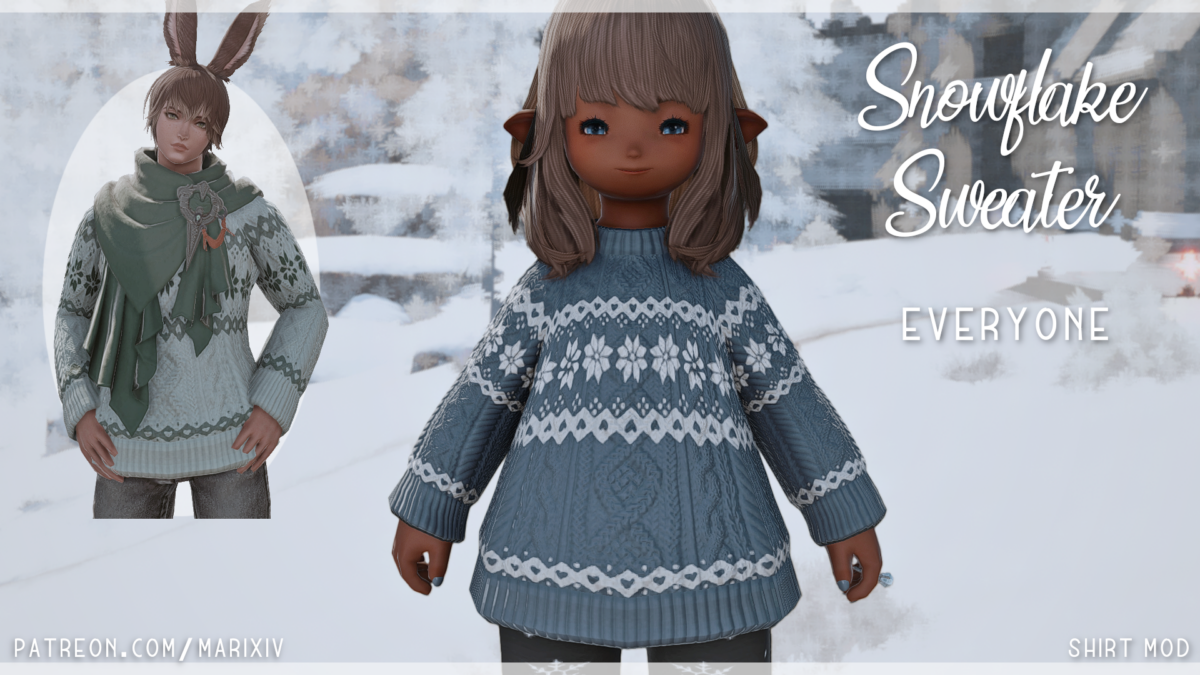 Snowflake Sweater - The Glamour Dresser : Final Fantasy XIV Mods and More