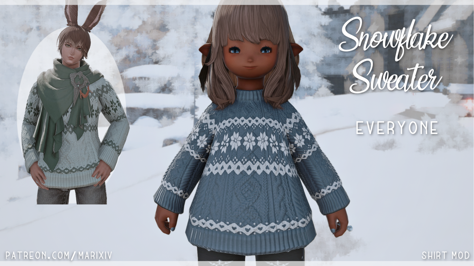 Snowflake Sweater - The Glamour Dresser : Final Fantasy XIV Mods and More