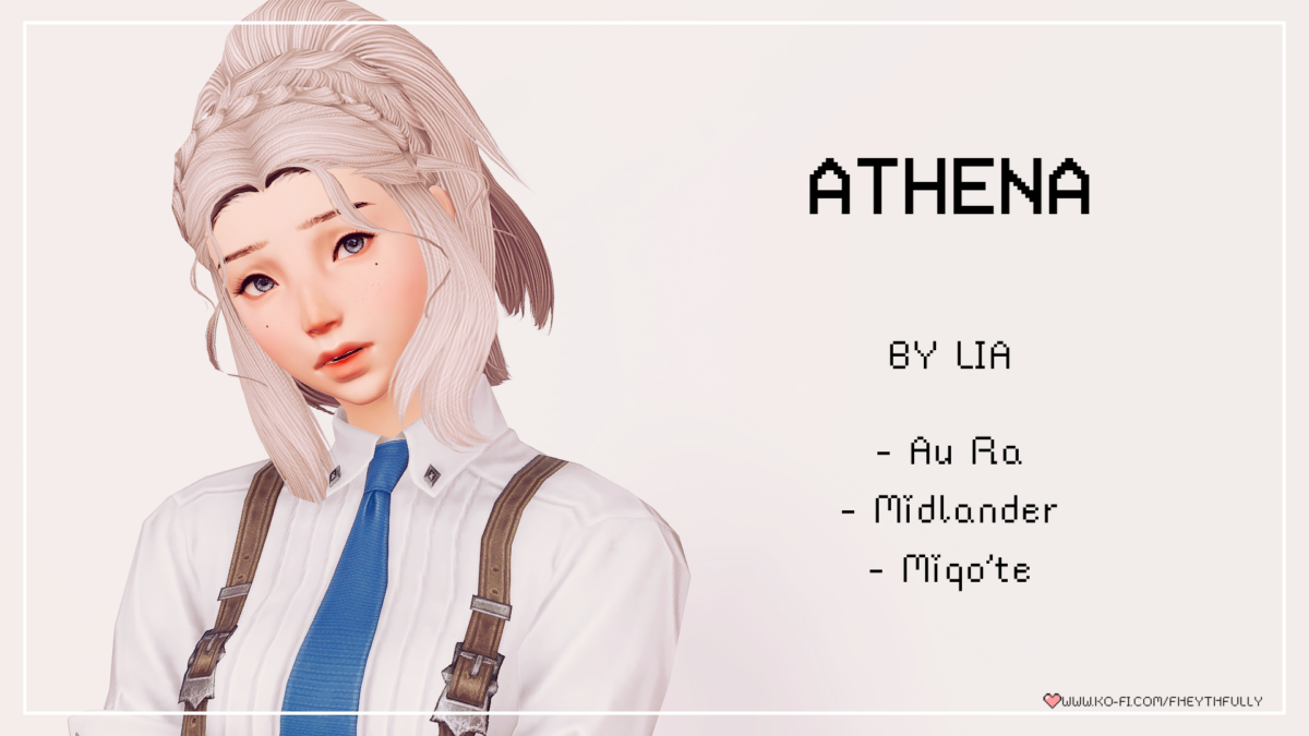 Athena Hairstyle - The Glamour Dresser : Final Fantasy XIV Mods and More