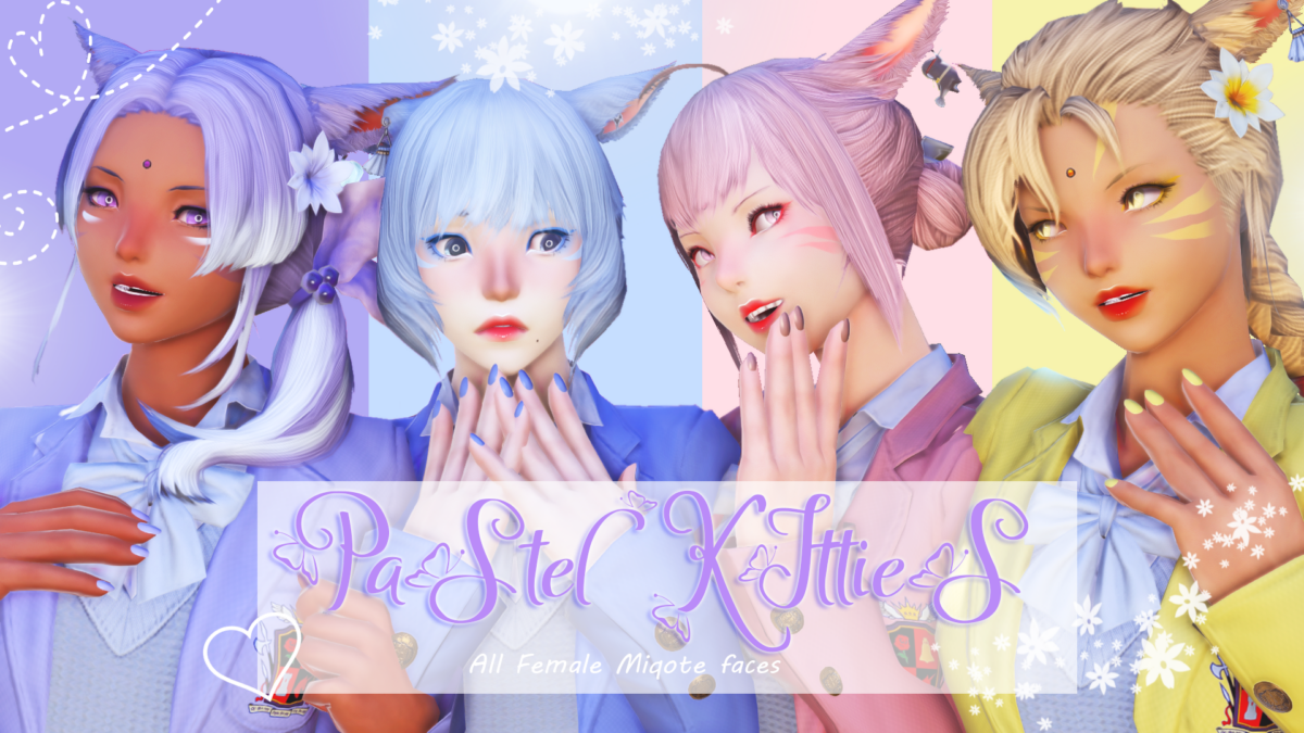 Pastel Kitties - The Glamour Dresser : Final Fantasy XIV Mods and More