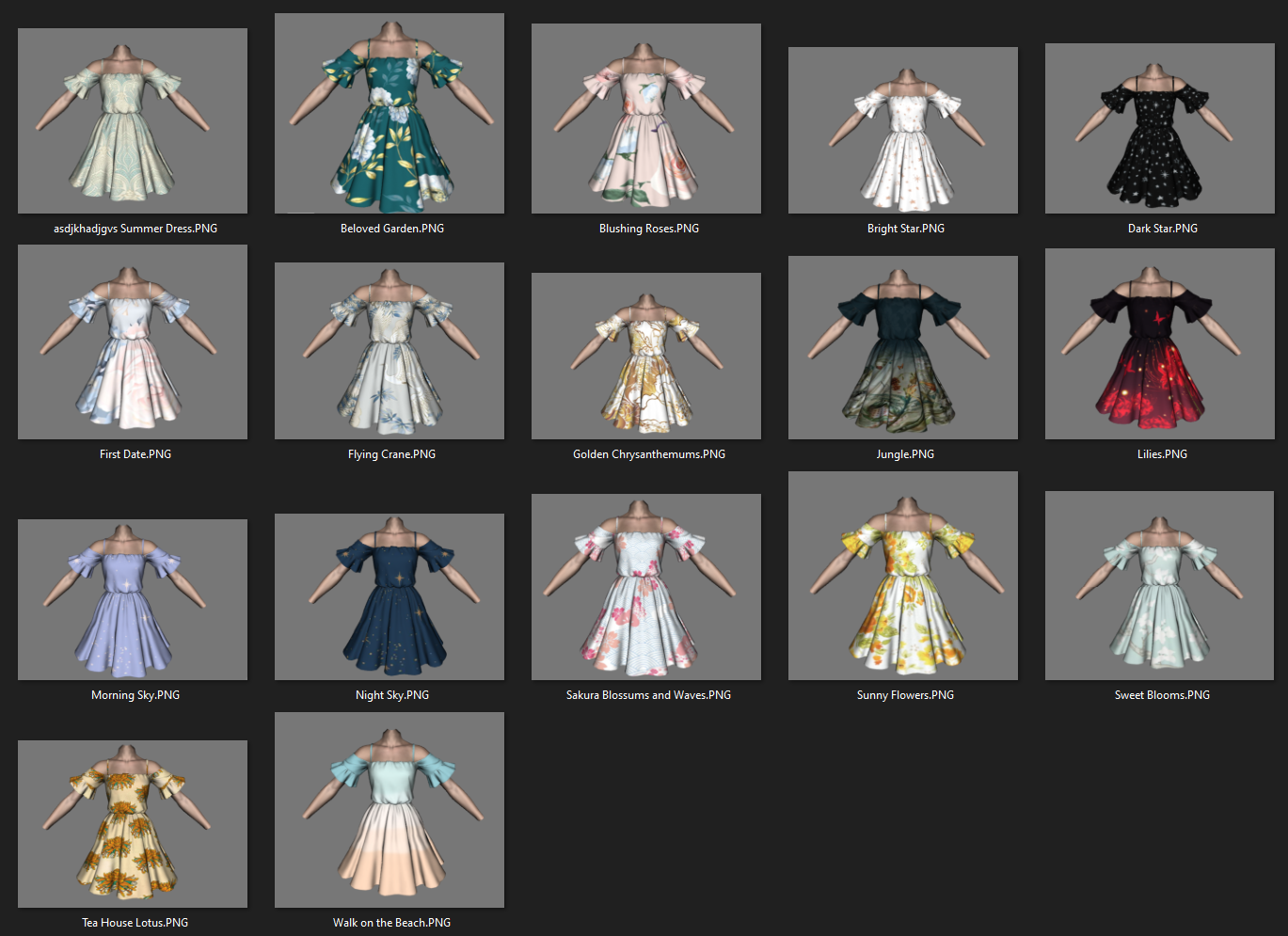 [CCM] Bouquet - Dress Mod Hot Girl Summer 15 Print Pack - The Glamour ...