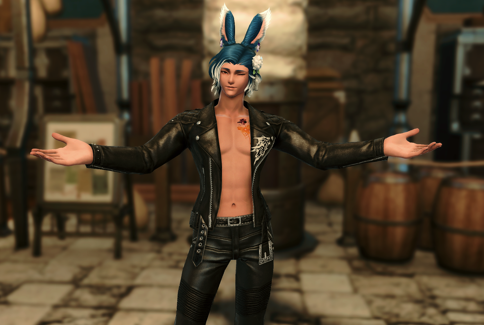 Calfskin Rider's Jacket TBSE - Slim - The Glamour Dresser : Final Fantasy XIV Mods and More
