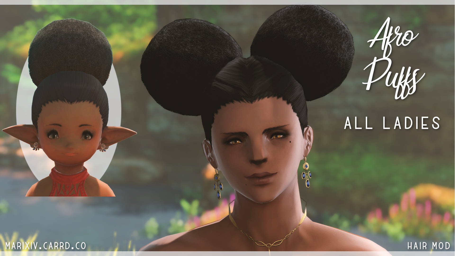 Afro Puffs - All Ladies - The Glamour Dresser : Final Fantasy XIV Mods ...