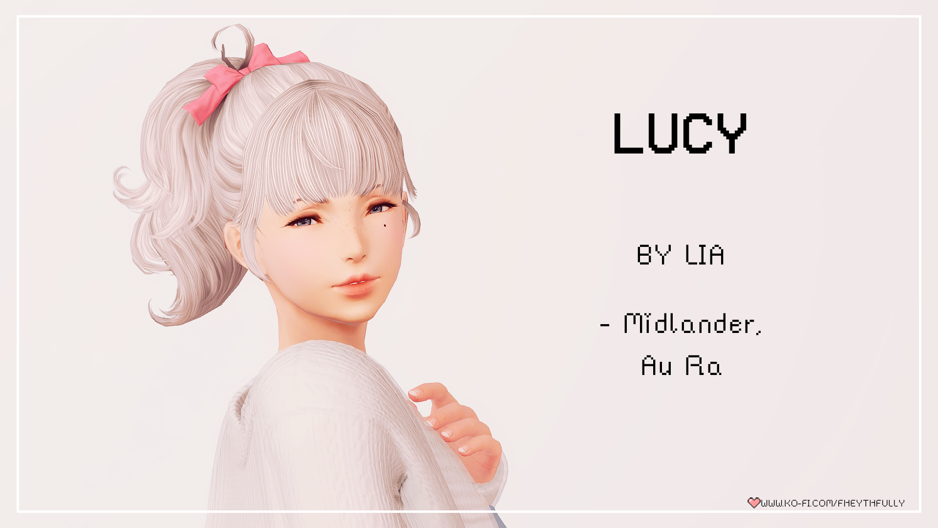 Lucy Hairstyle - The Glamour Dresser : Final Fantasy XIV Mods and More