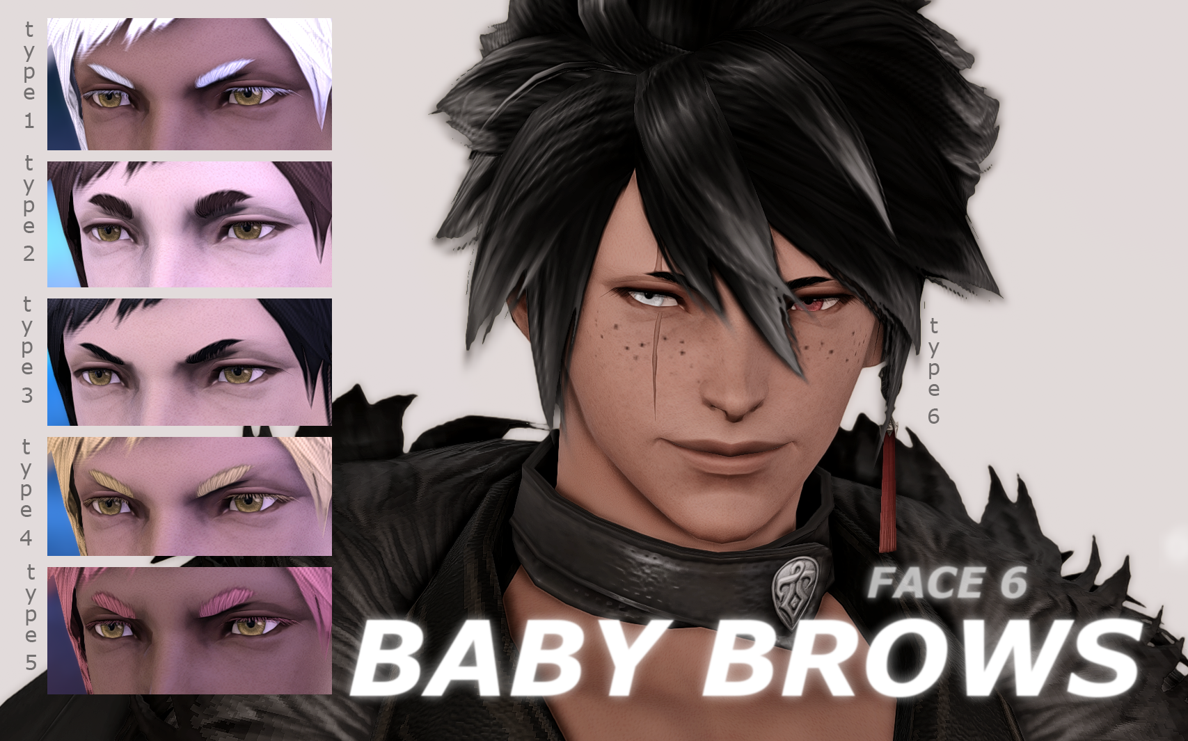 Baby Brows (M Midlander Face 6) - The Glamour Dresser : Final Fantasy ...