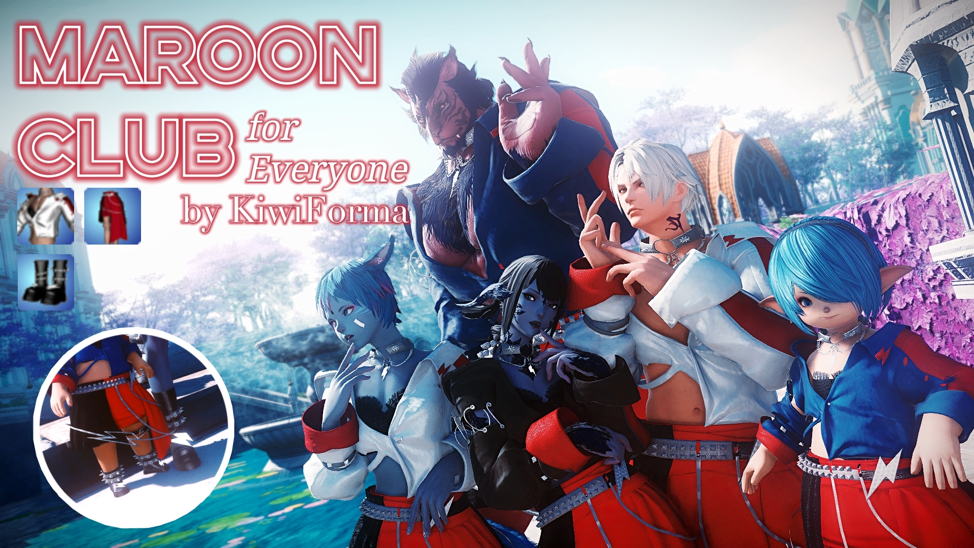 [Outfits]Maroon Club for everyone - The Glamour Dresser : Final Fantasy ...