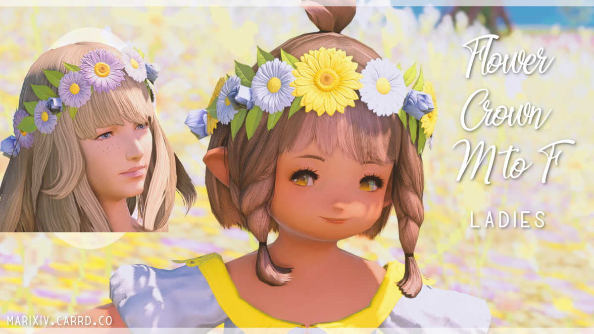 Flower Crown - M to F - The Glamour Dresser : Final Fantasy XIV Mods ...