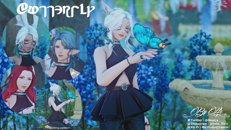 H'e - Butterfly - The Glamour Dresser : Final Fantasy XIV Mods and More