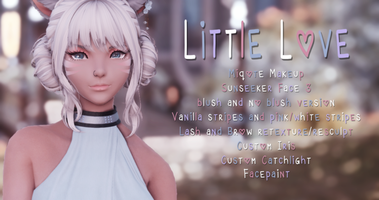 Little Love Makeup For Miqote Face 3 Sunseeker The Glamour Dresser Final Fantasy Xiv Mods