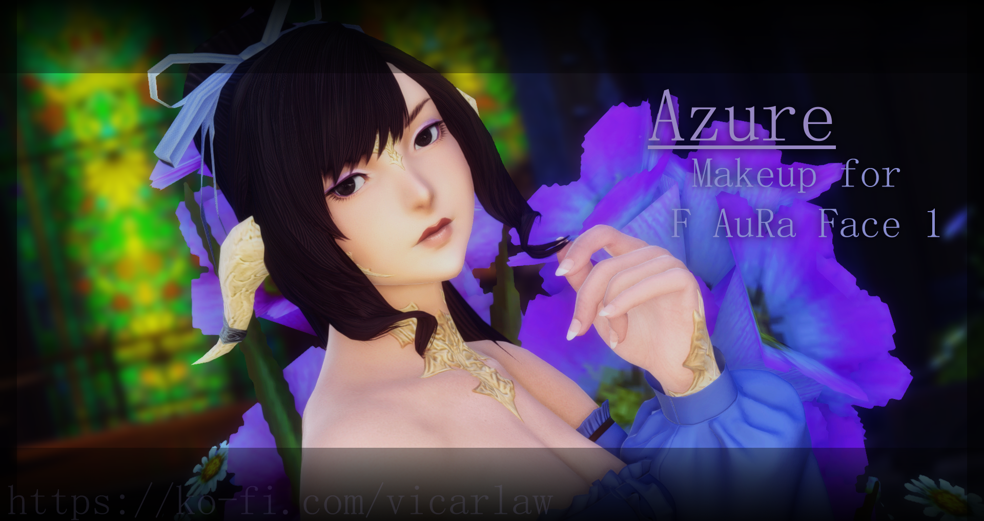 [VL] Azure | F AuRa Face 1/101 Makeup - The Glamour Dresser : Final Fantasy XIV Mods and More