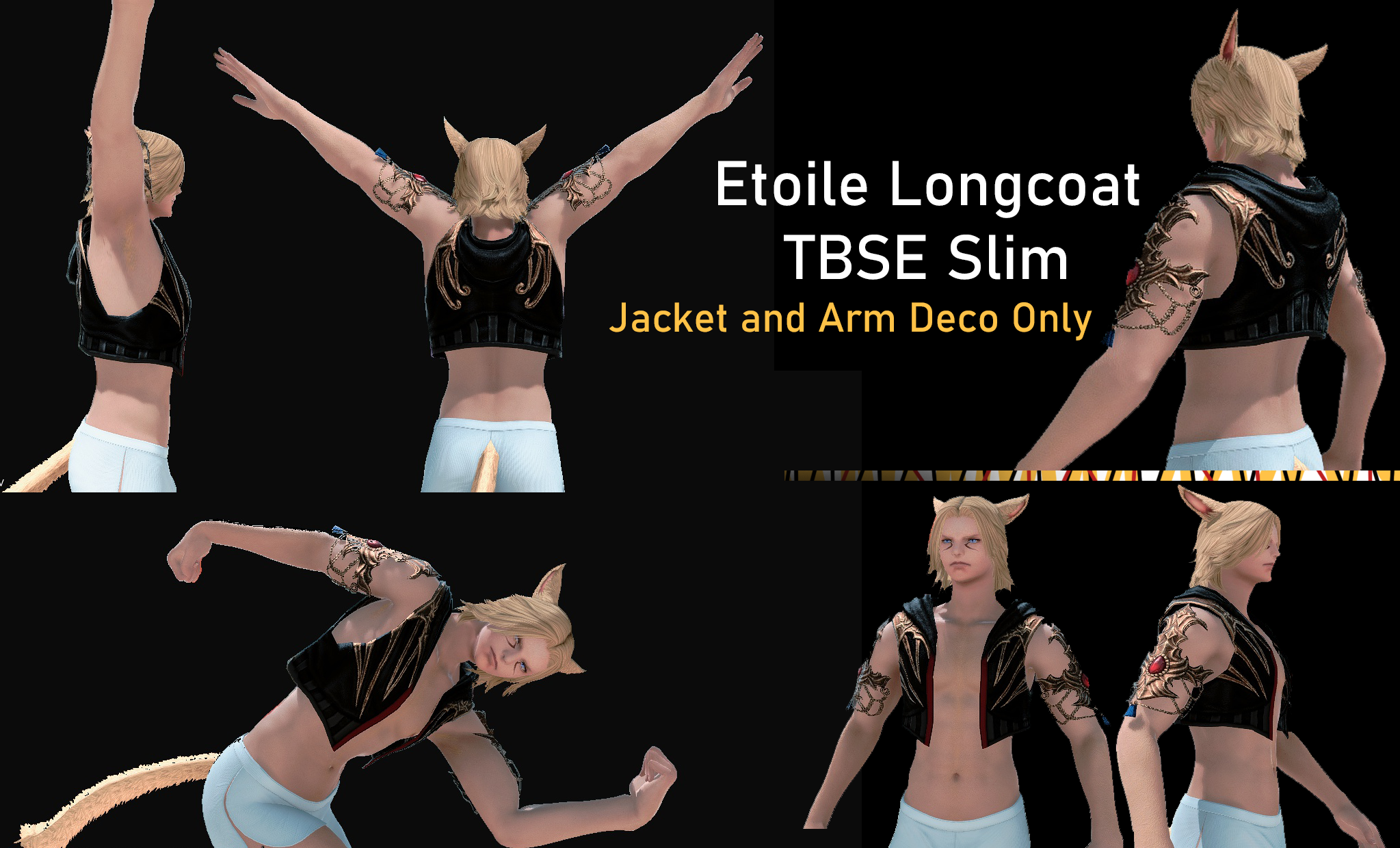 Etoile TBSE Slim - Jacket and Arm Deco Only - The Glamour Dresser : Final Fantasy XIV Mods and More