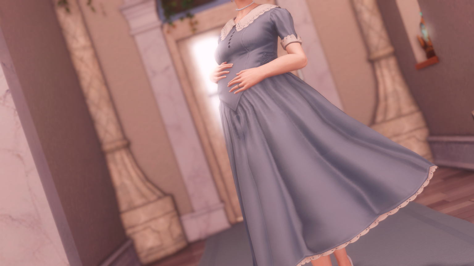 [Bibo+] Frontier Maternity Dress with White Accents - The Glamour ...
