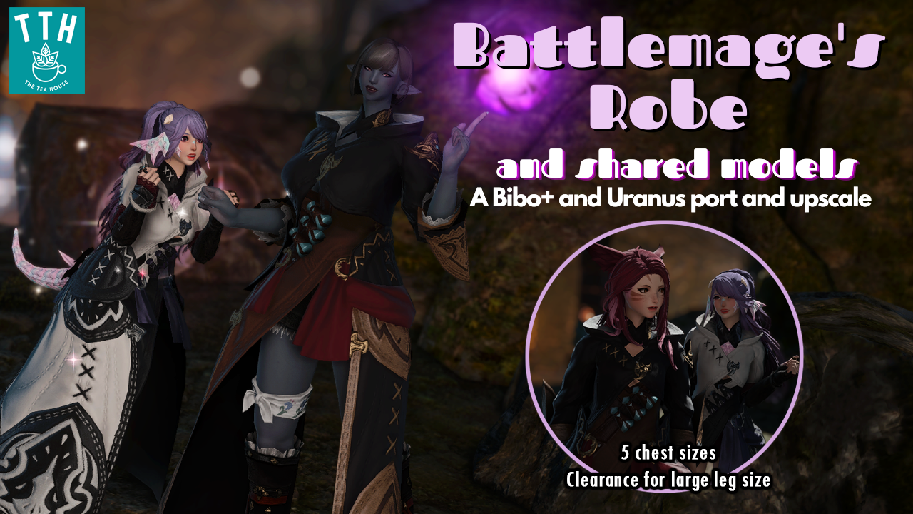 [FP] Battlemage's Robe - Bibo+ and Uranus - The Glamour Dresser : Final Fantasy XIV Mods and More