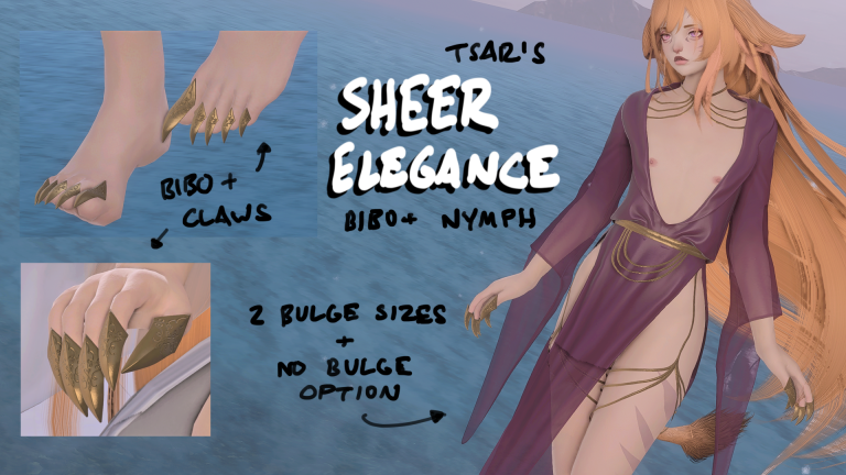 Sheer Elegance - Bibo+ Nymph - The Glamour Dresser : Final Fantasy XIV Mods and More
