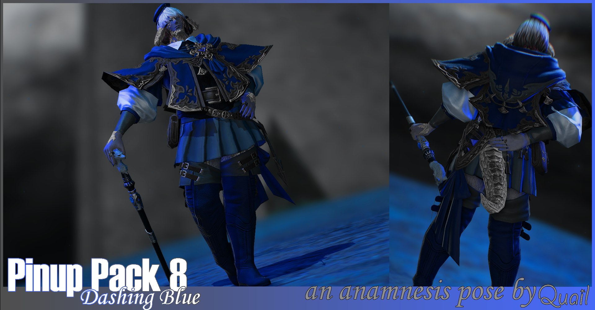 Pinup Pack 8 - Dashing Blue - The Glamour Dresser : Final Fantasy XIV ...