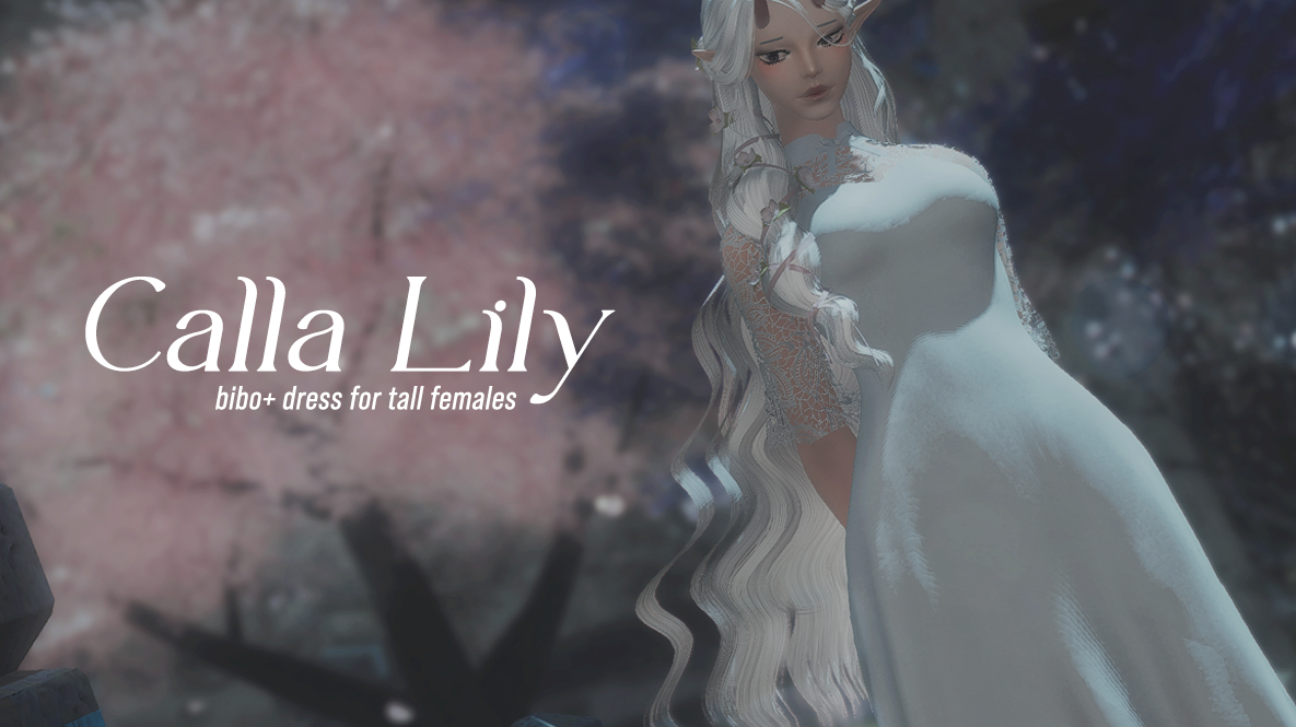 Calla Lily Bibo+ Dress - The Glamour Dresser : Final Fantasy XIV Mods ...