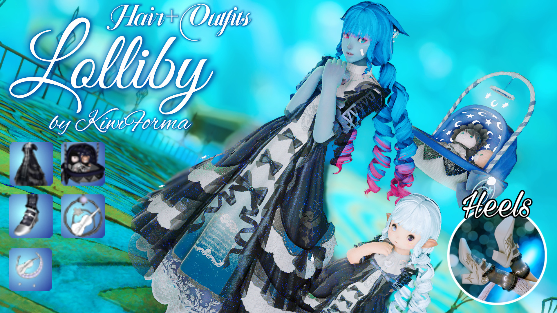 [Hair+Outfits]Lolliby - The Glamour Dresser : Final Fantasy XIV Mods ...