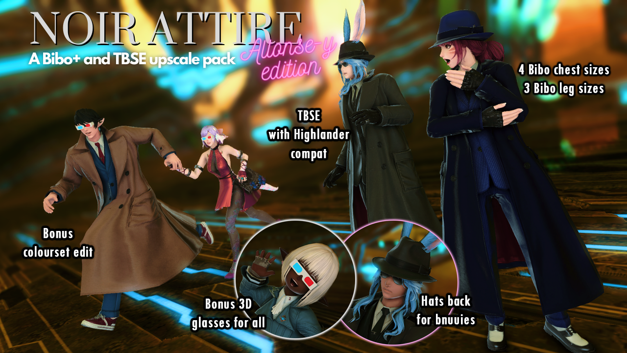[FP] Noir Attire - Bibo+ & TBSE (with Bonus ALLONSE-Y) - The Glamour Dresser : Final Fantasy XIV ...