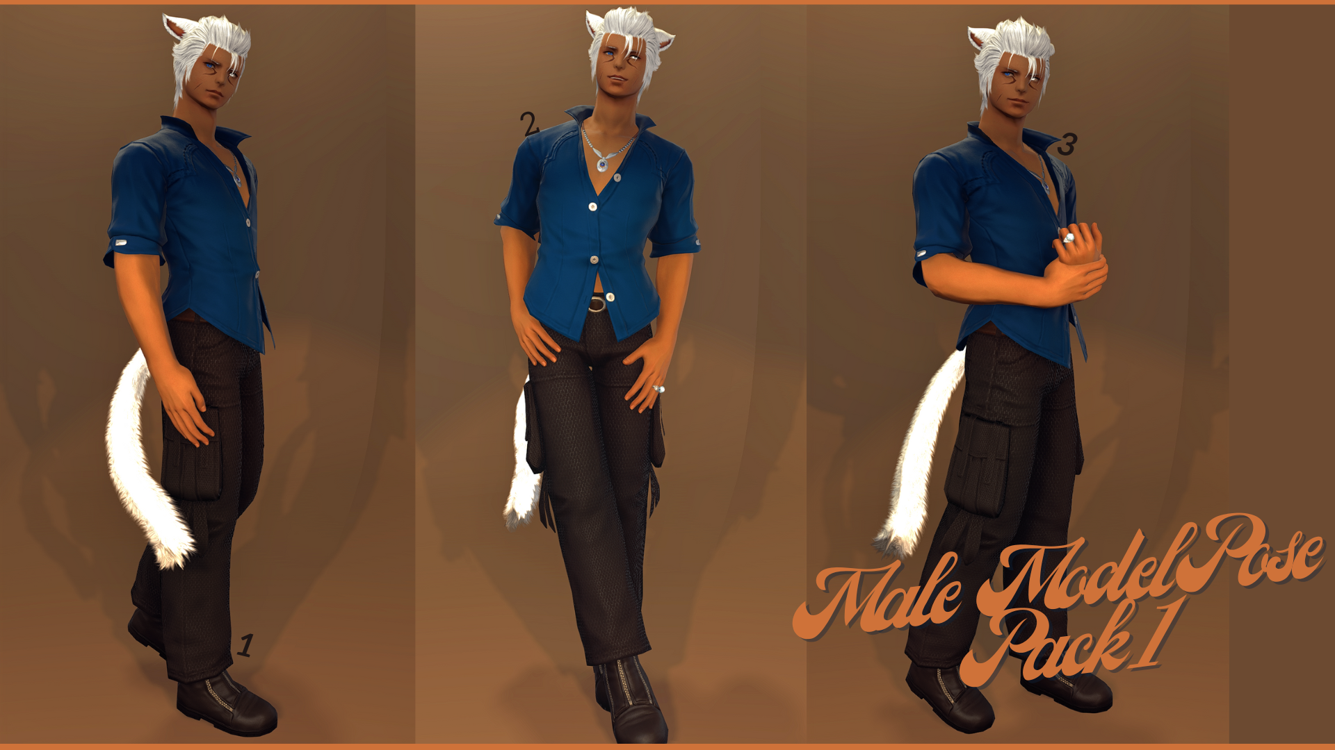 Male Pose Pack 1 - The Glamour Dresser : Final Fantasy XIV Mods and More