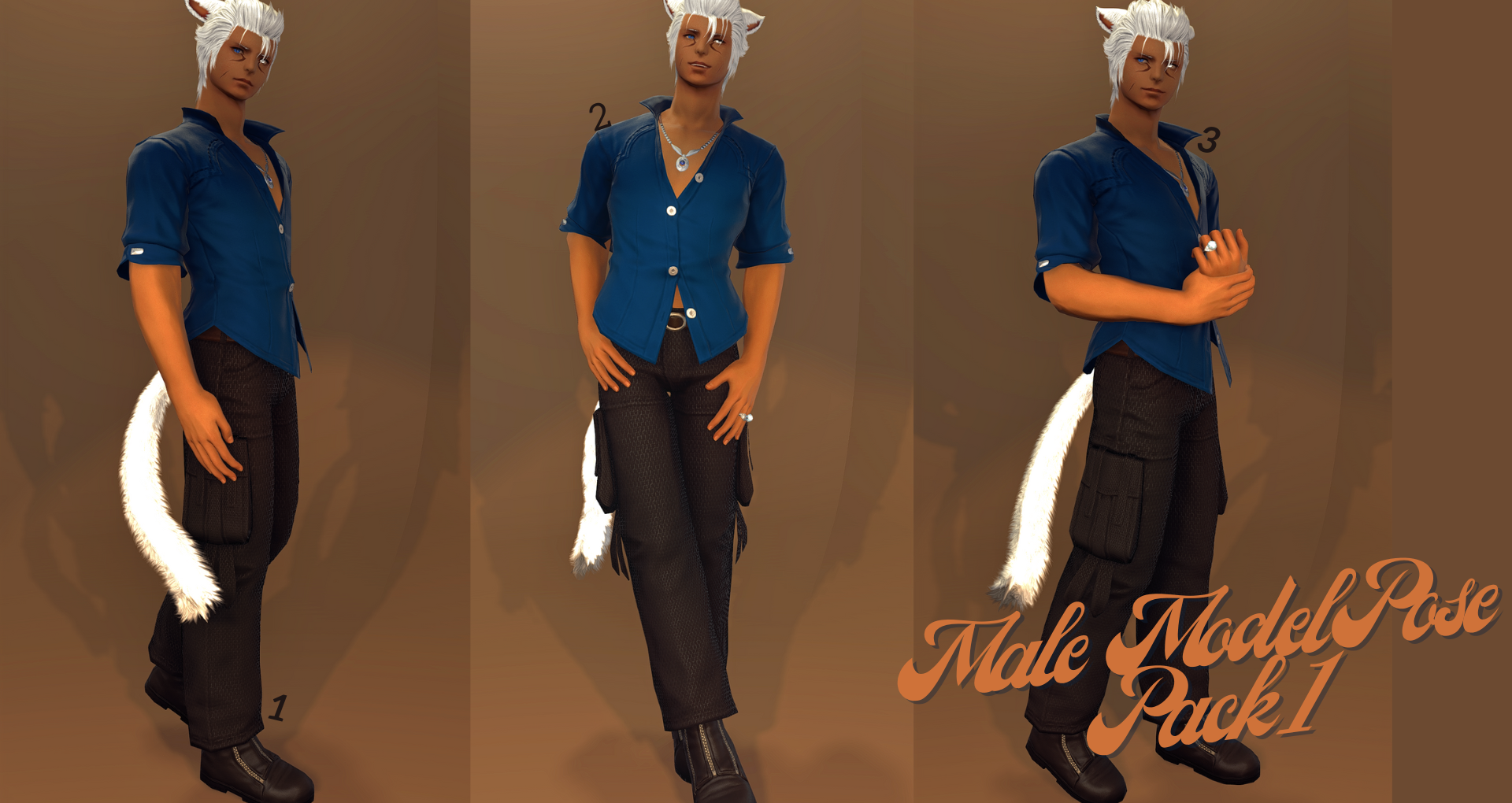 Male Pose Pack 1 - The Glamour Dresser : Final Fantasy XIV Mods and More