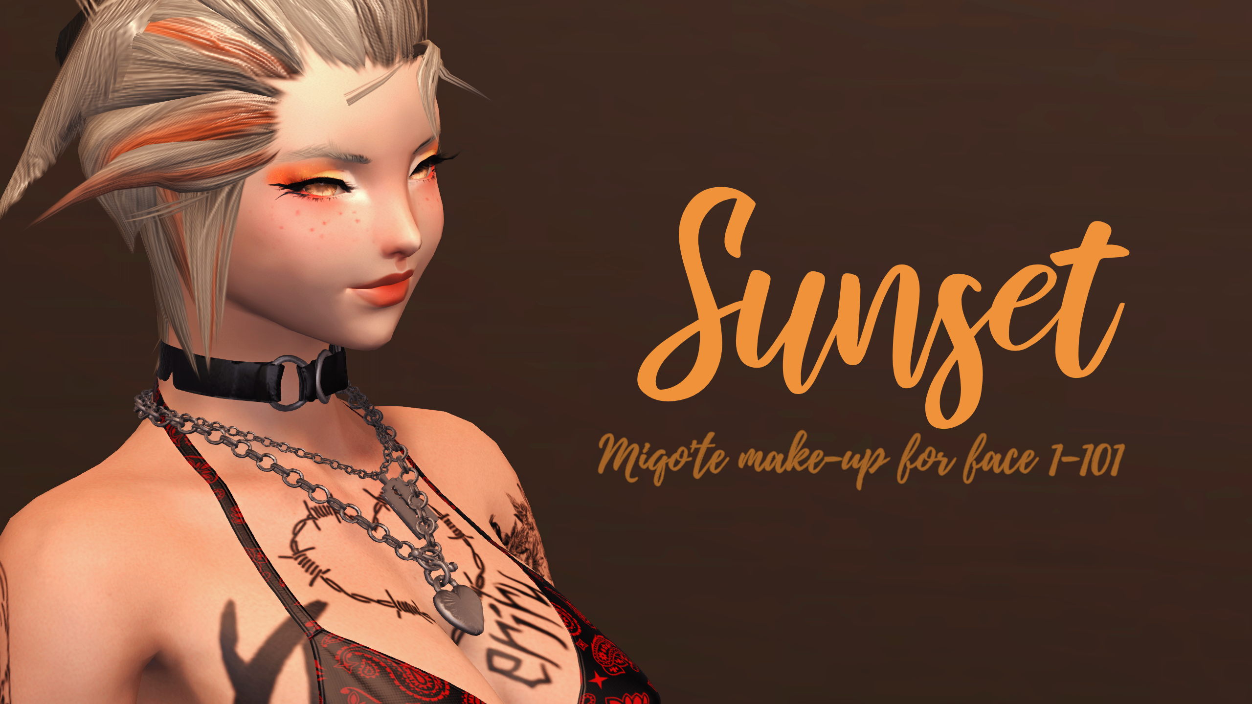 [ERIRU] Sunset Make-up for FMiqo'te - The Glamour Dresser : Final Fantasy XIV Mods and More