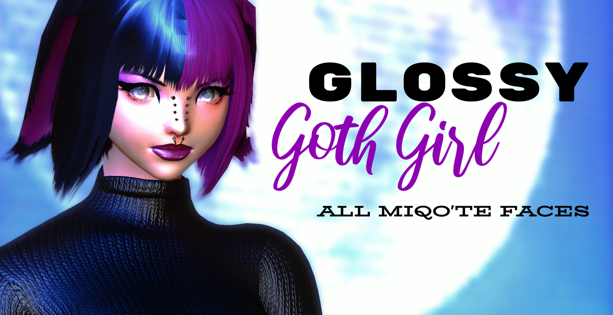 [ERIRU] Glossy goth girl (all miqo'te faces) - The Glamour Dresser ...