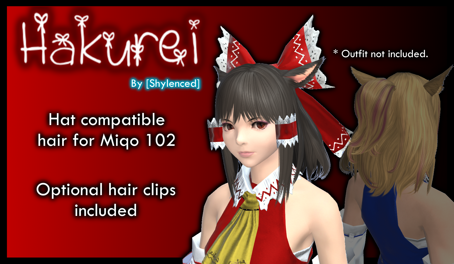 Hakurei Hair - The Glamour Dresser : Final Fantasy XIV Mods and More