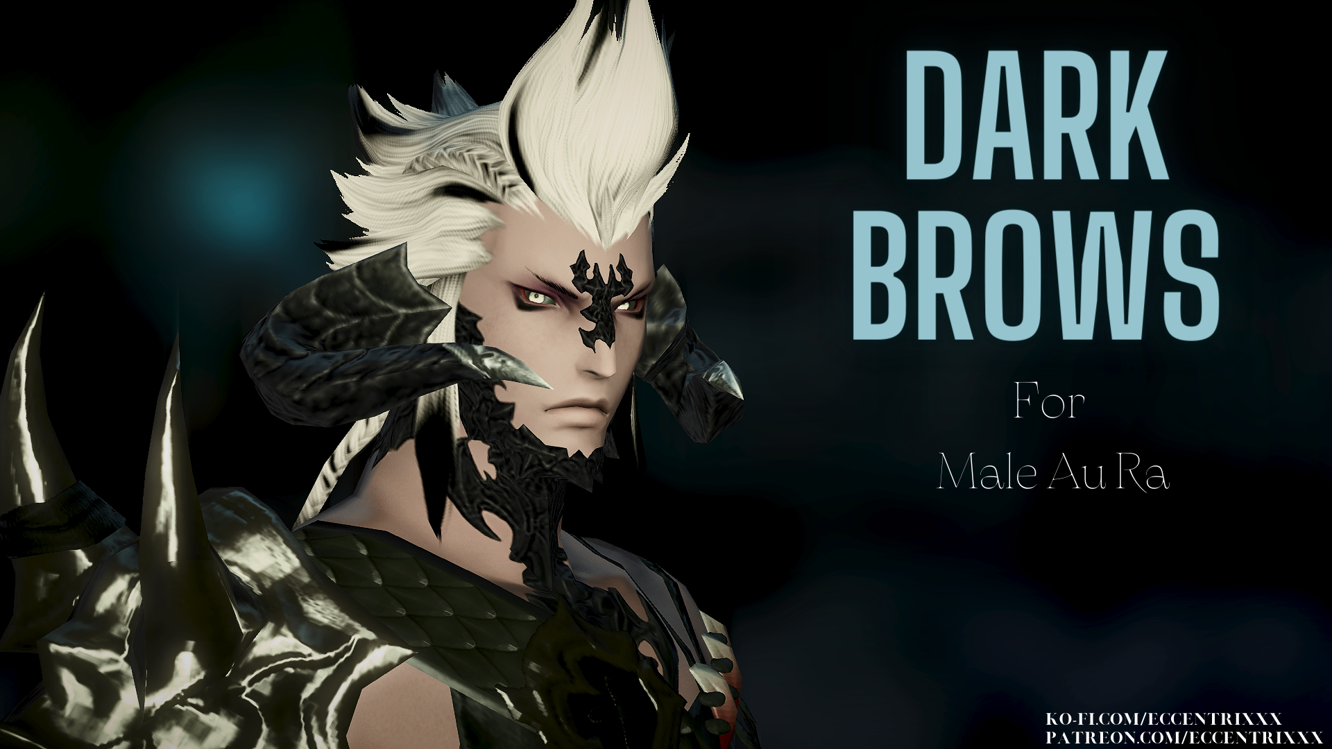 Dark Brows for Male Aura [DT] - The Glamour Dresser : Final Fantasy XIV Mods and More