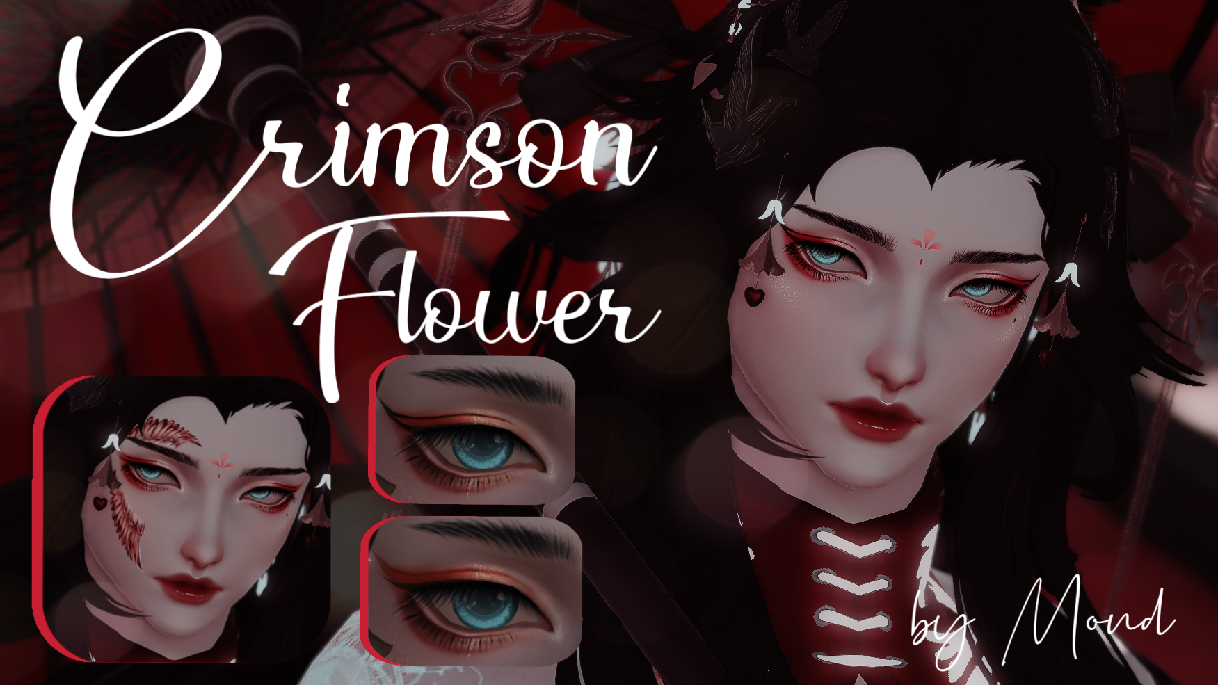 [ Mond ] Crimson Flower - Makeup, brows and Lashes - The Glamour ...
