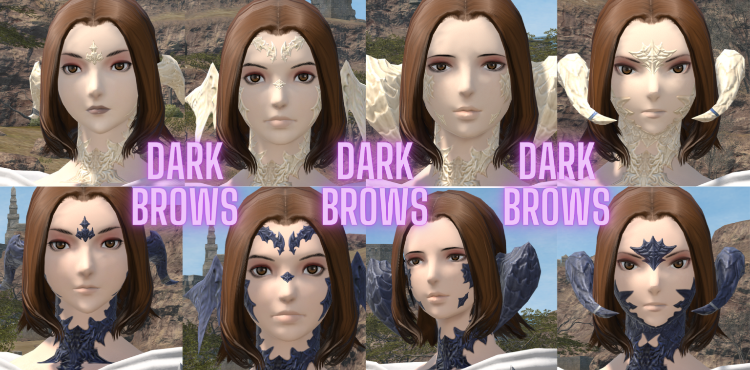 Dark Brows For All Female Au Ra Faces The Glamour Dresser Final