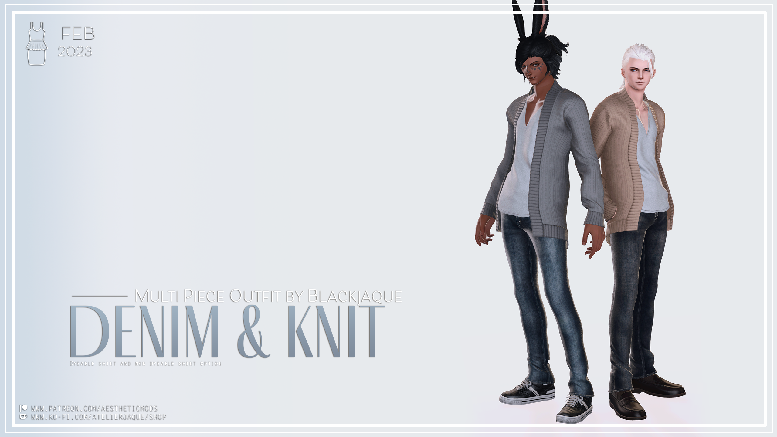 Denim and Knit - The Glamour Dresser : Final Fantasy XIV Mods and More