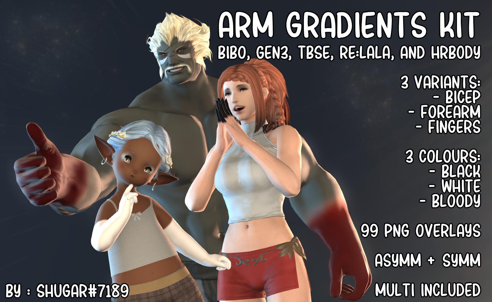 Arm Gradients Kit for All! - The Glamour Dresser : Final Fantasy XIV Mods and More