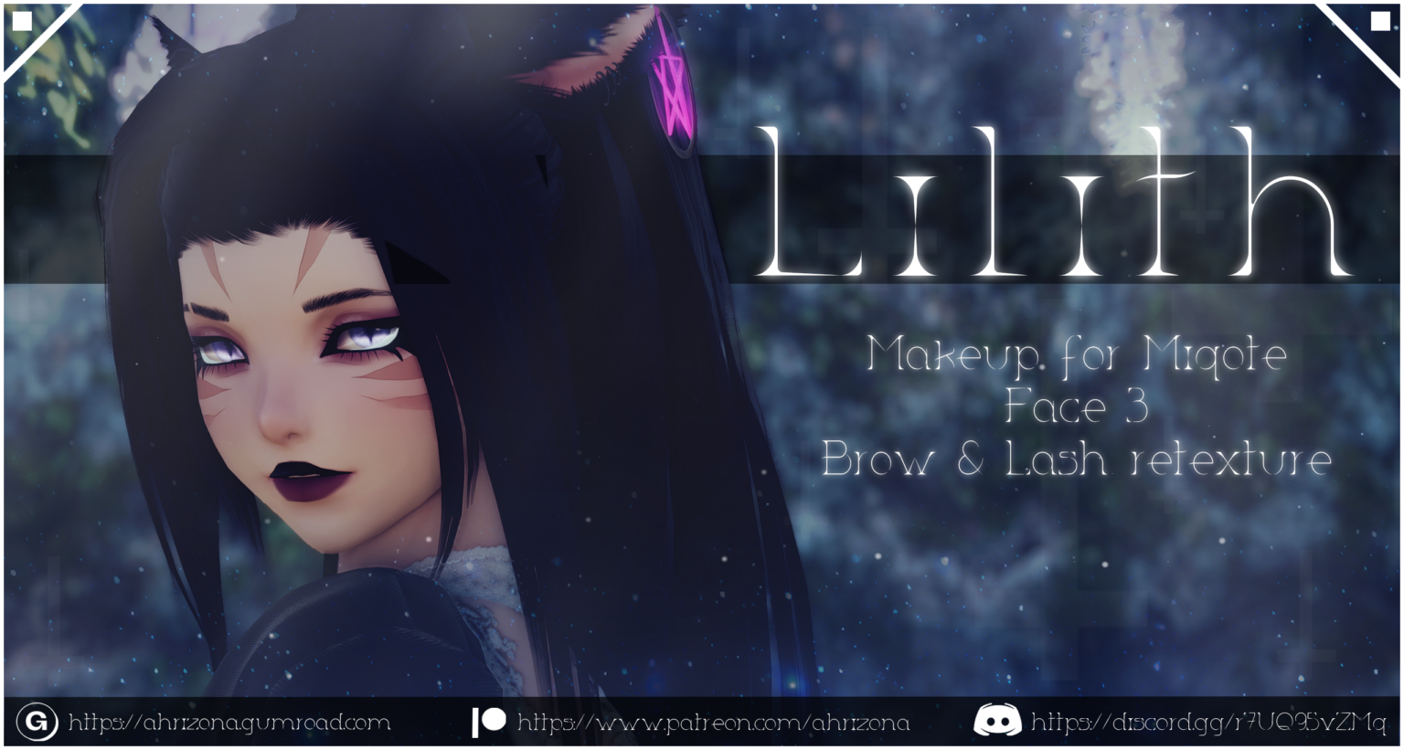 Lilith - Makeup for Miqo Face 3 - The Glamour Dresser : Final Fantasy ...