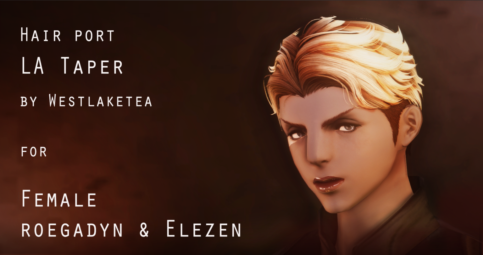 Hair Port - Lost Ark Taper by Westlaketea for Female Roegadyn & Elezen ...