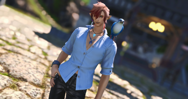 Indigo Summer Shirt [TBSE] - The Glamour Dresser : Final Fantasy XIV Mods and More
