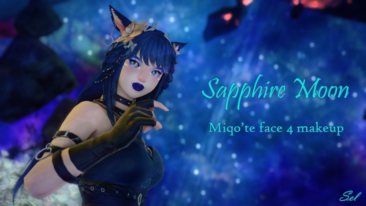 Sapphire Moon - Female Miqo'te Face 4 Makeup - The Glamour Dresser : Final Fantasy XIV Mods and More
