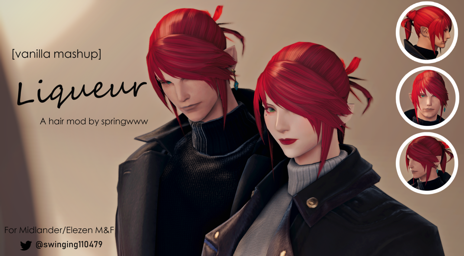 [vanilla mashup]Liqueur-hair-for midlander/elezen M&F - The Glamour ...