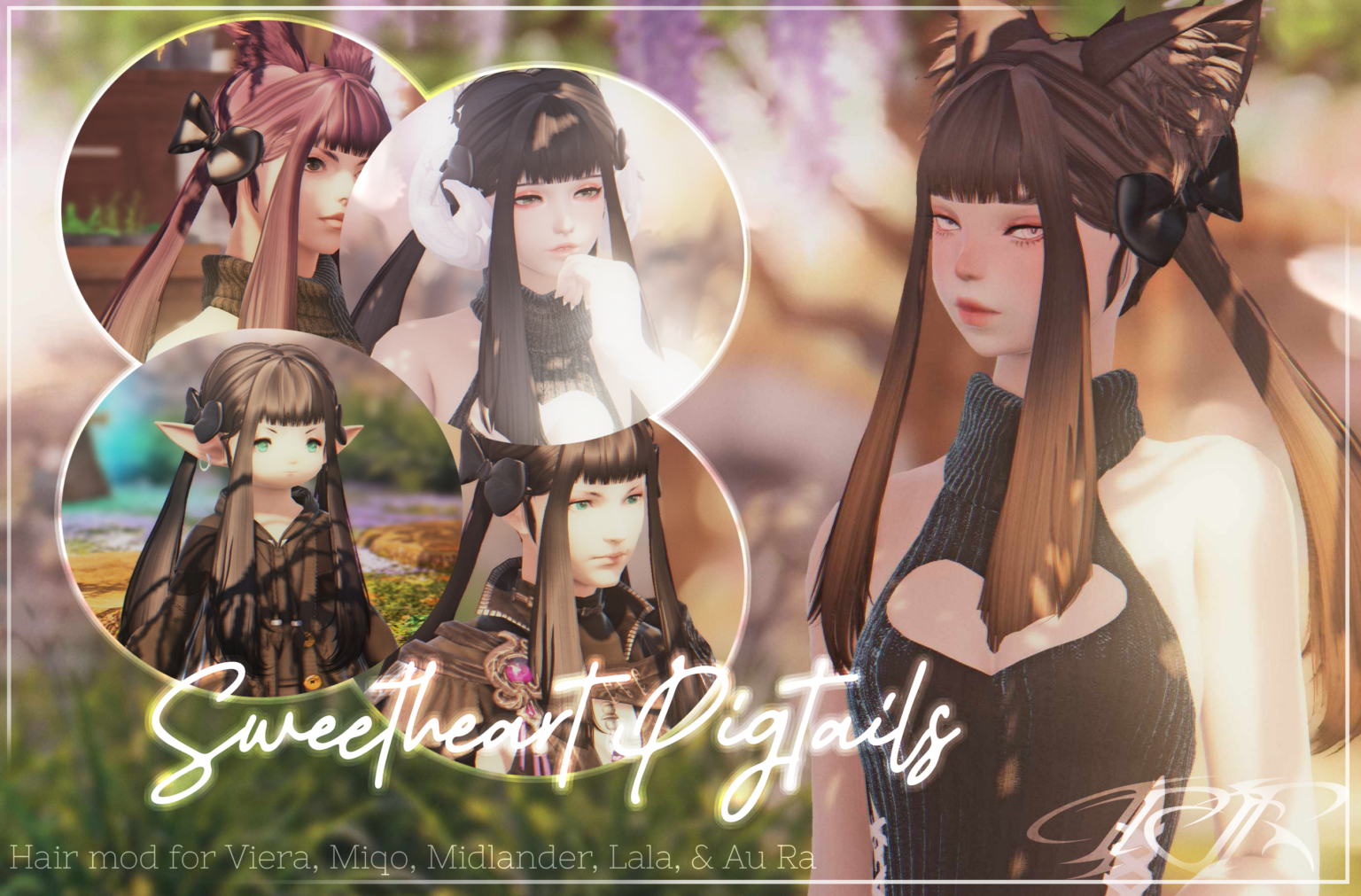 {apyr} Sweetheart Pigtails - The Glamour Dresser : Final Fantasy XIV Mods and More