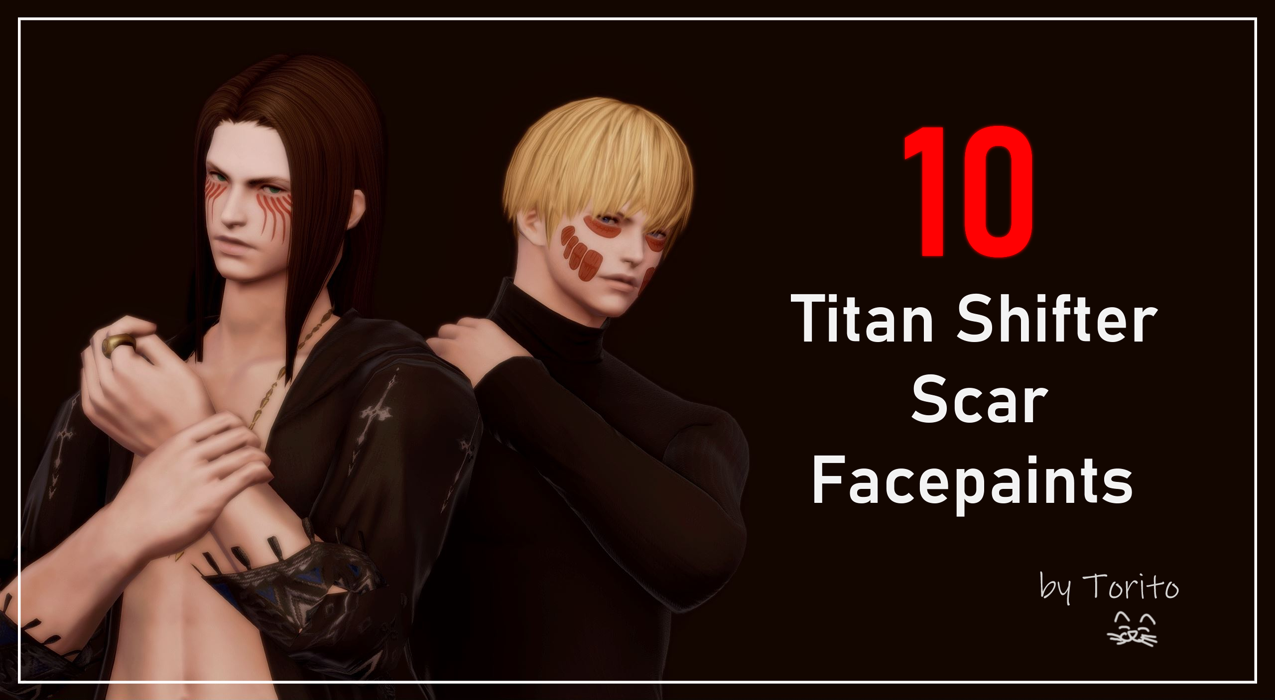 AoT Titan Shifter Scar Facepaints - The Glamour Dresser