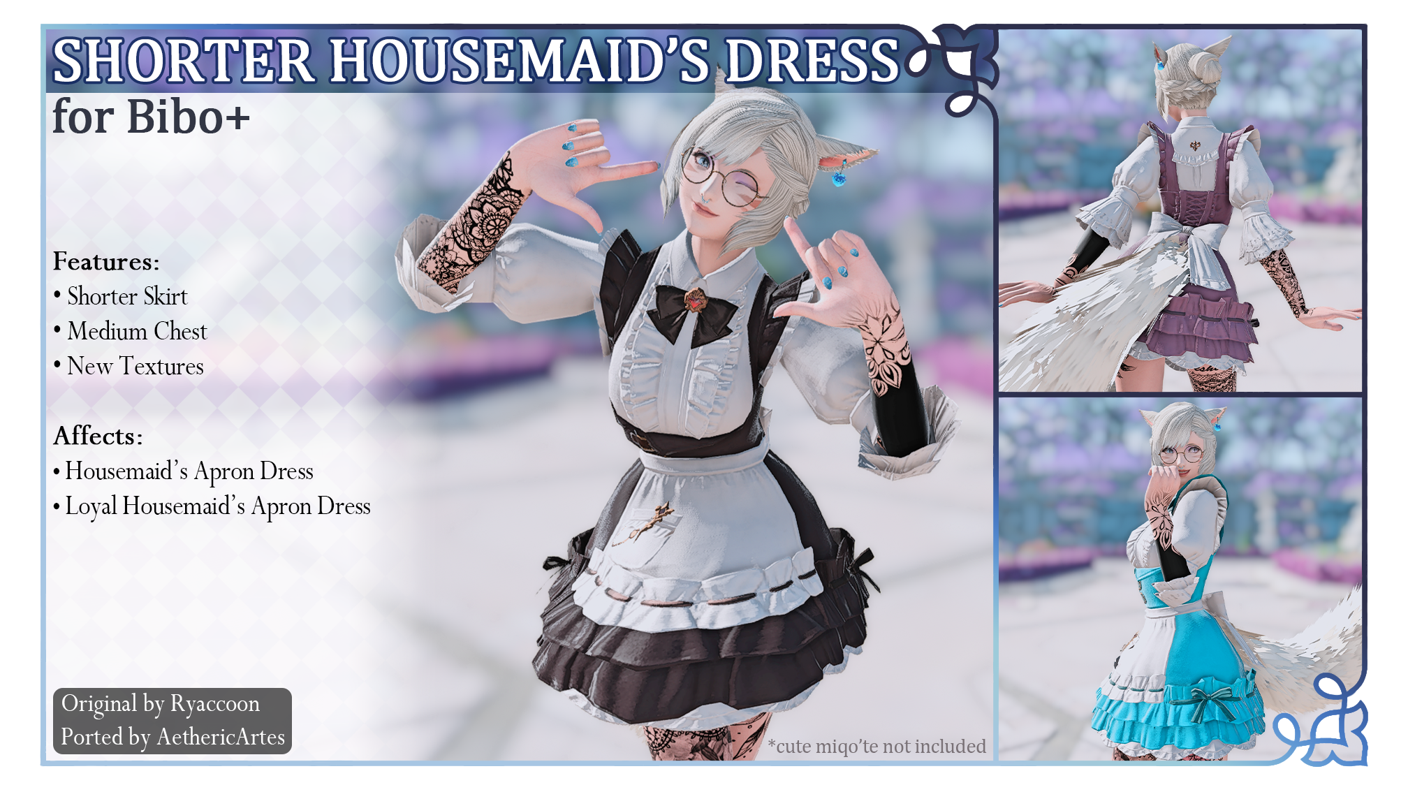Shorter Housemaid's Dress for Bibo+ - The Glamour Dresser : Final ...