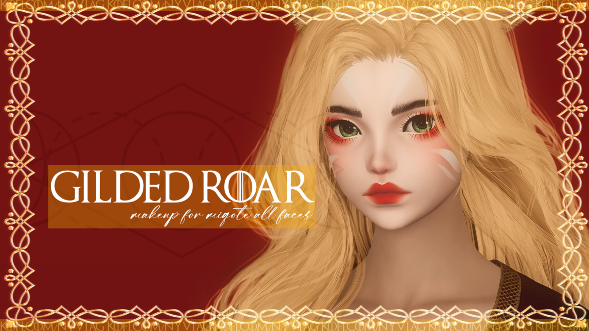 Gilded Roar | Makeup for All Miqote Faces - The Glamour Dresser